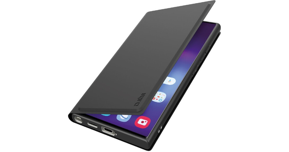 SBS Puha tapintású kártyatartós tok, Samsung Galaxy S25 Ultra fekete - Yettel